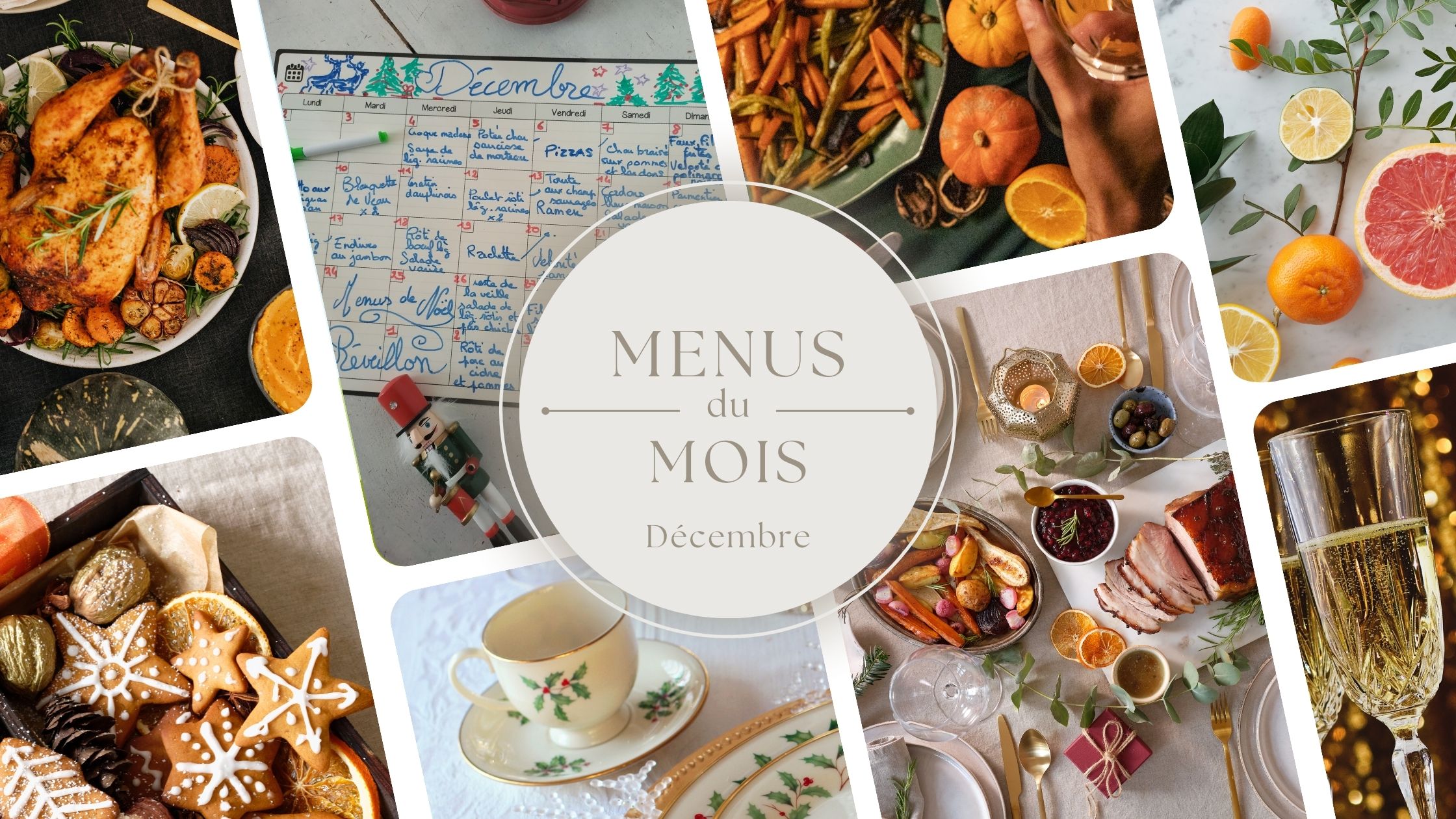 Menus du mois : décembre et ses plats de fêtes - Place plume
